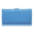 Blue Purse/wallet With Gold Tone Metal